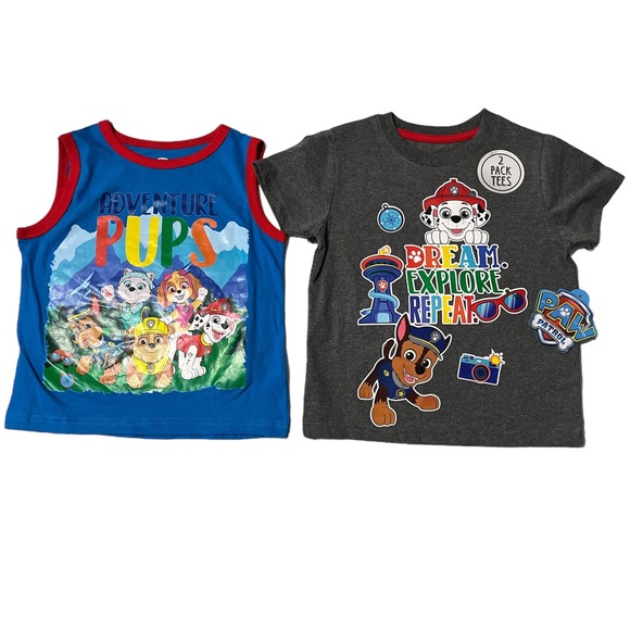 Nickelodeon | Matching Sets | Nwt Paw Patrol Baby Boy Toddler Boy Tshirt And Tank Multipacksize ...